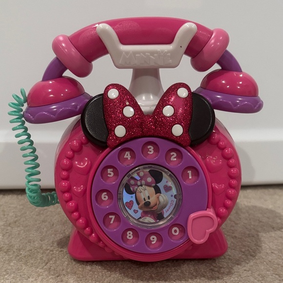 Disney | Toys | Disney Junior Minnie Mouse Ring Me Rotary Phone Pink ...
